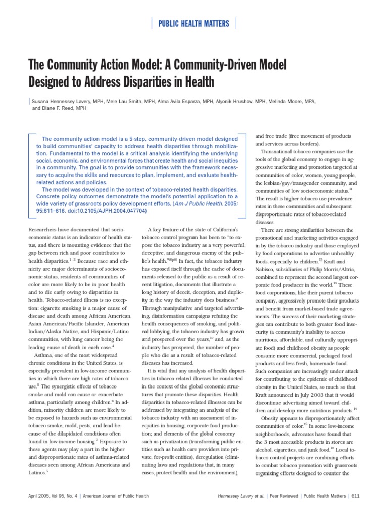 Community Action Model-1 | PDF | Public Health | Community