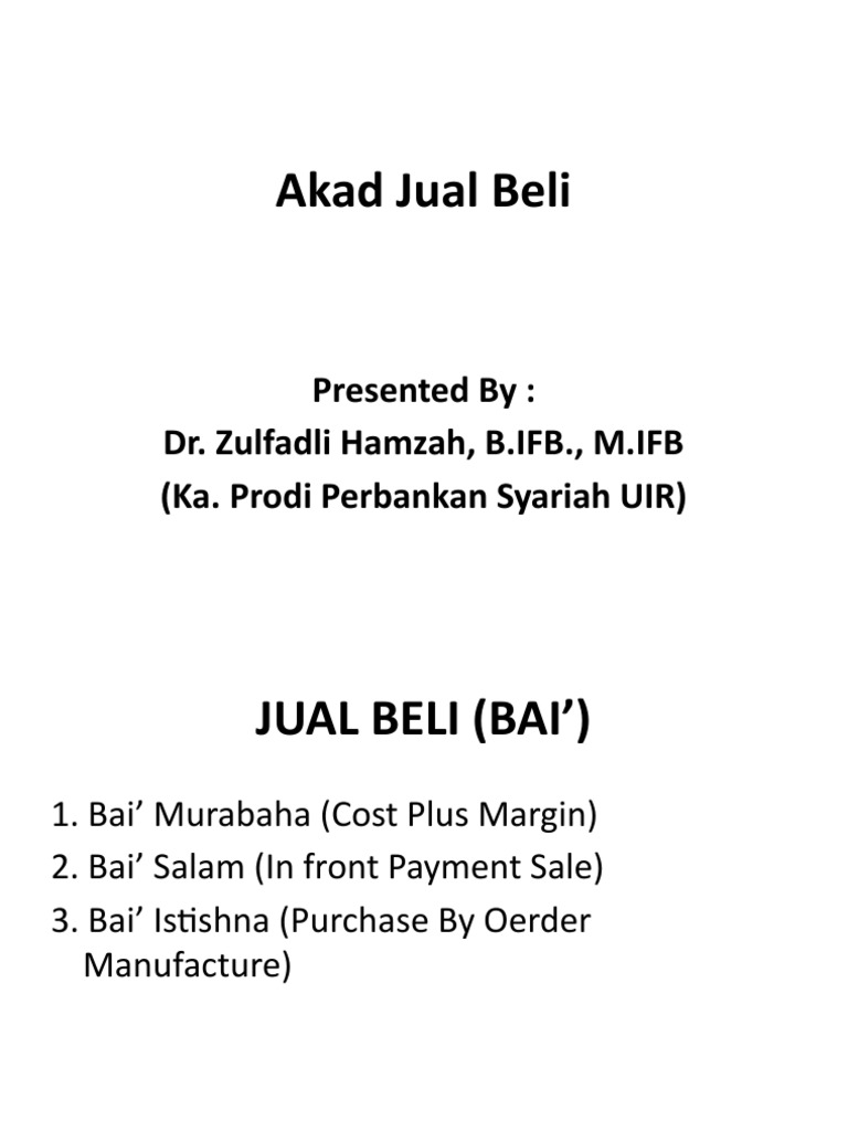 Akad Jual Beli | PDF Akad Jual Beli | PDF