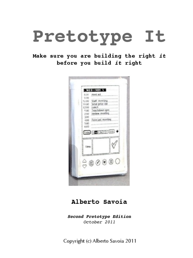 Pretotype It 2nd Pretotype Edition | PDF | Prototype | Speech Recognition