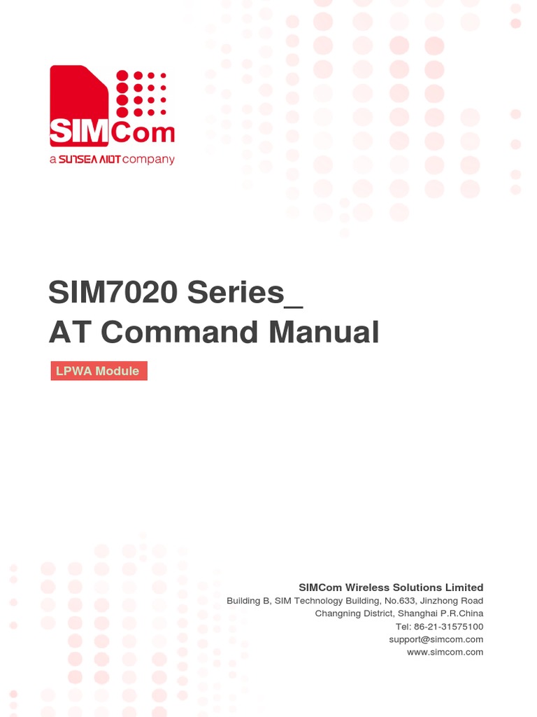 SIM7020 Series - AT Command Manual - V1.05 | PDF | Hypertext Transfer Protocol | Transport Layer ...