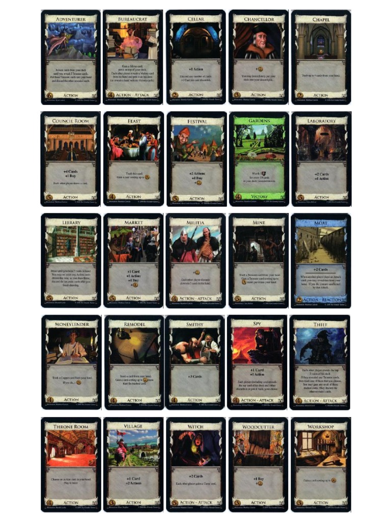 Dominion Kingdom Cards 8.5x11 Sheet | PDF