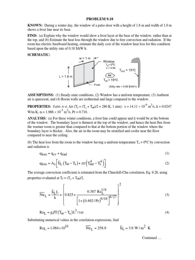 Estimating Heat Loss Through an Uninsulated Steam Pipe Passing Through ...