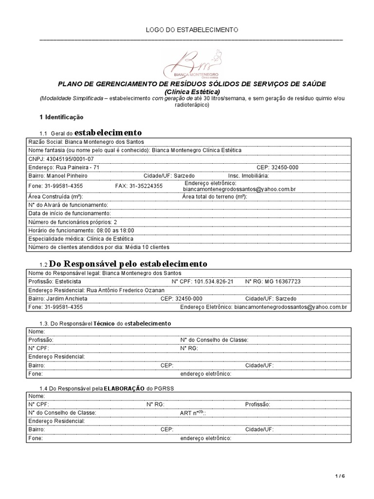 Modelo de PGRSS | PDF | Desperdício