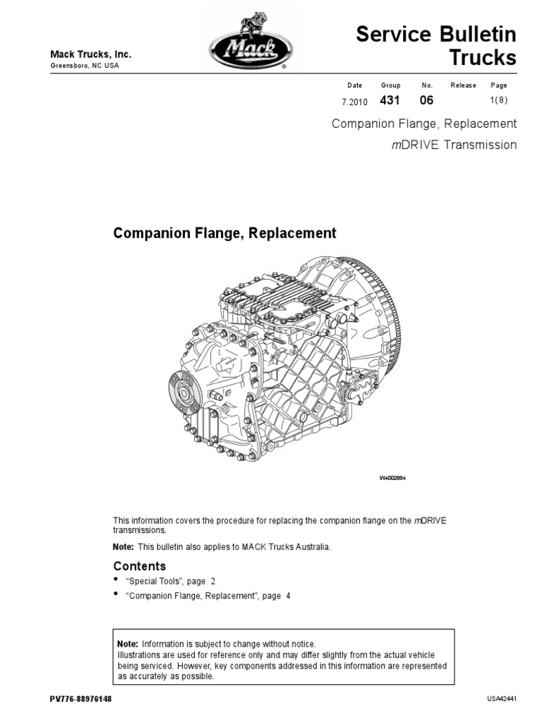 Proper Procedure for Replacing the Companion Flange on Mack Trucks ...
