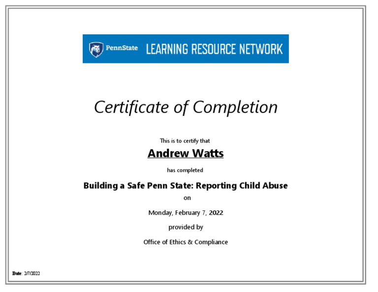 Building A Safe Penn State | PDF