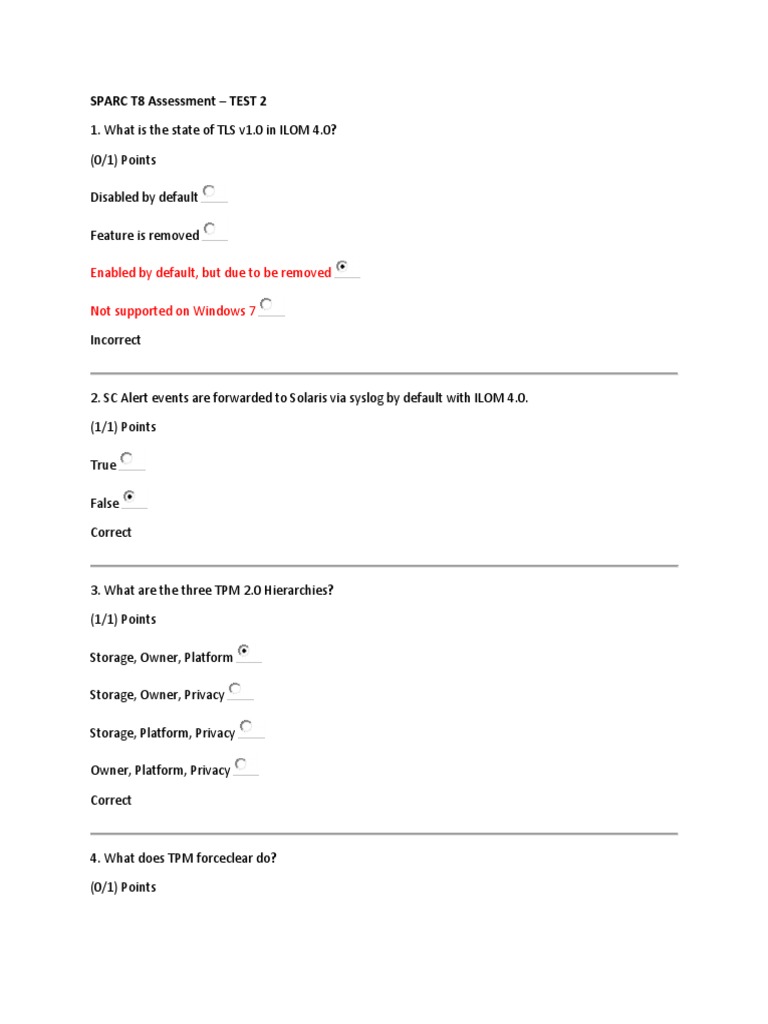 Sparc t8 Assessment - Test2 | PDF | Computer Engineering | Computing