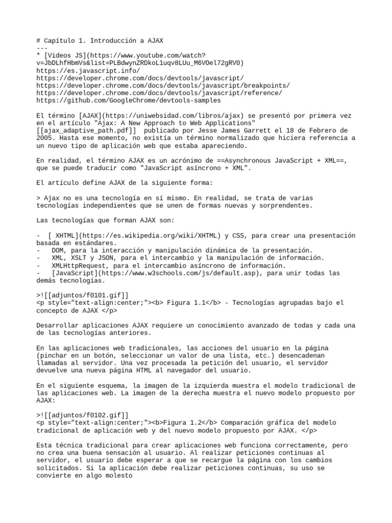 01.1 Introducción A AJAX | PDF | Ajax (Programación) | Redes