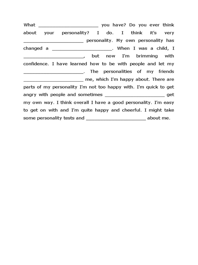 Personality Listening Exercise | PDF