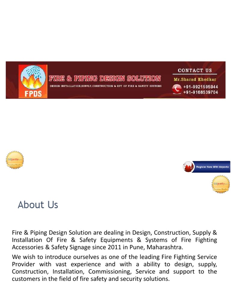 Fire & Piping Design Solutions Provider | PDF | Firefighting | Fire ...