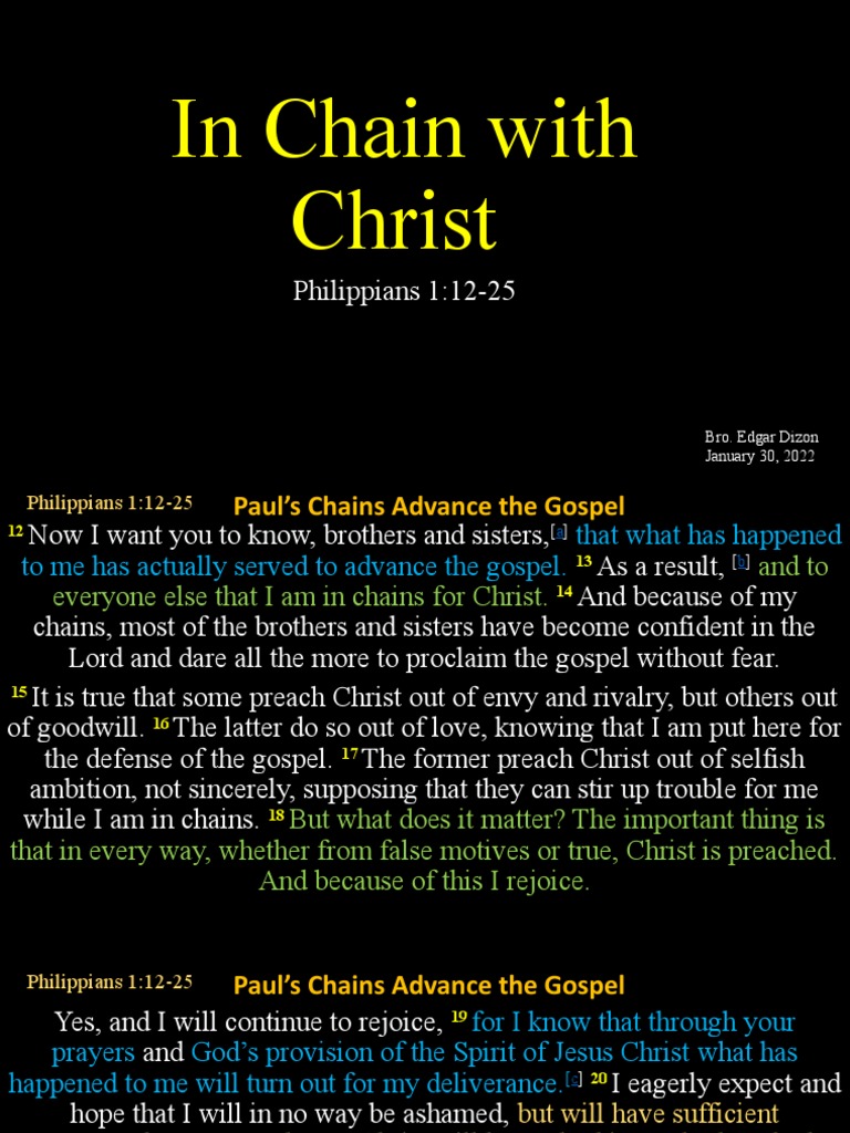 Paul's Chains and Gospel Advance | PDF | Jesus | Paul The Apostle