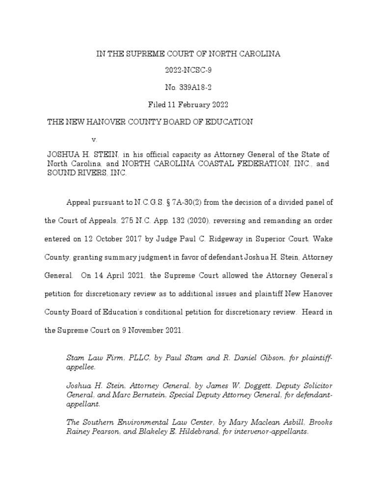 NC Supreme Court Ruling | Download Free PDF | Federal Rules Of Civil ...