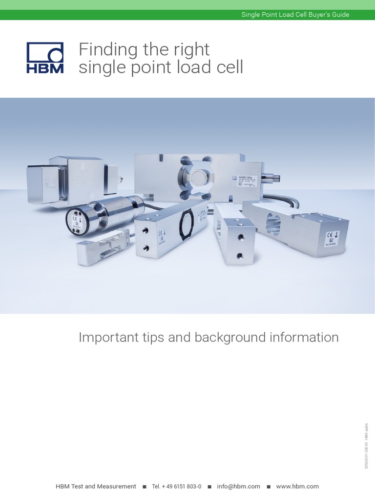 Single Point Load Cells Buyers Guide en | PDF | Weighing Scale | Weight