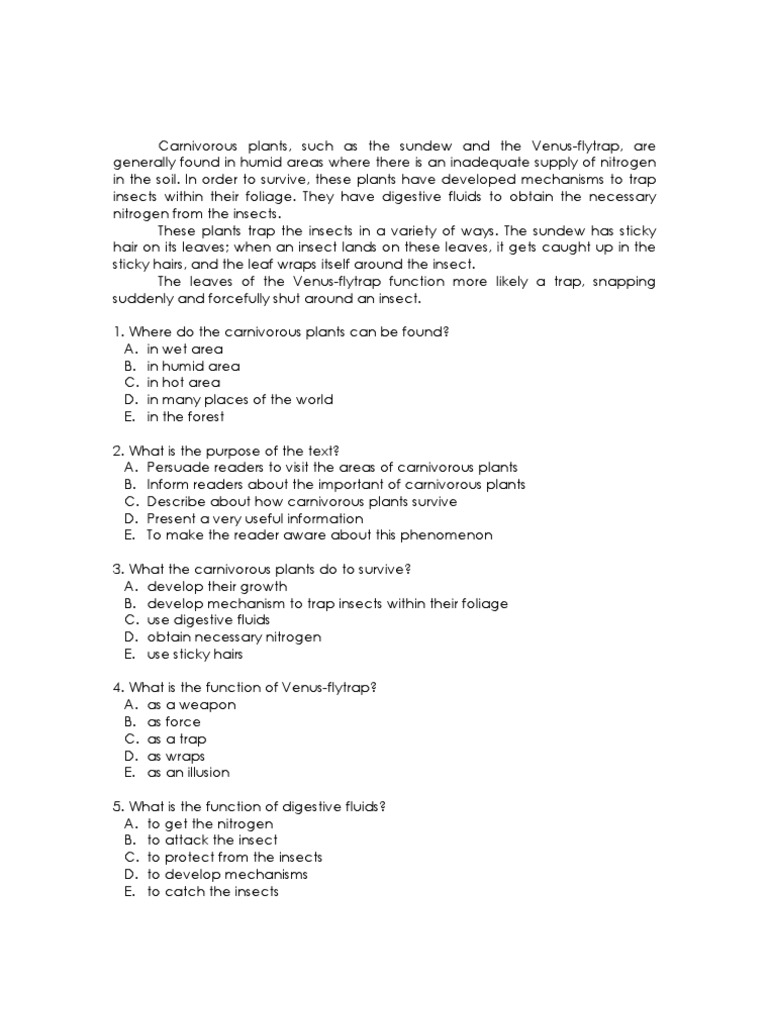 Carnivorous Plants | PDF