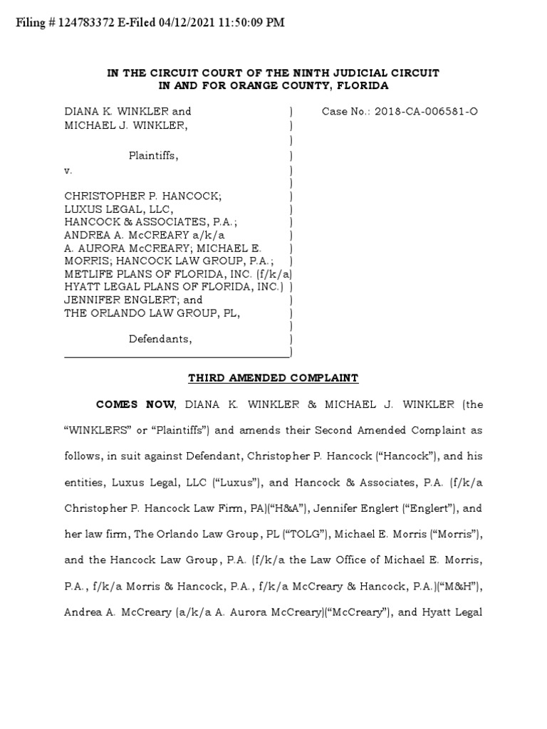 2021 4 12 Jennifer Englert | PDF | Complaint | Legal Liability