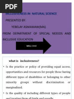 Chapter 1 Inclusiveness for Freshman Course | PDF | Disability | Speech