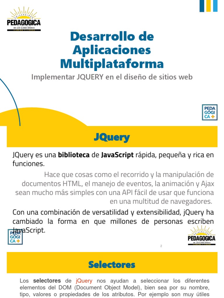 Semana 13 Jquery | PDF | J Query | Script Java