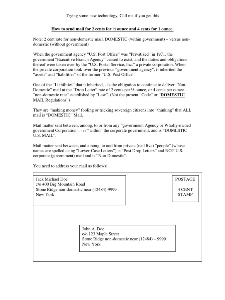Understanding Domestic vs Non-Domestic Mail | PDF | United States ...