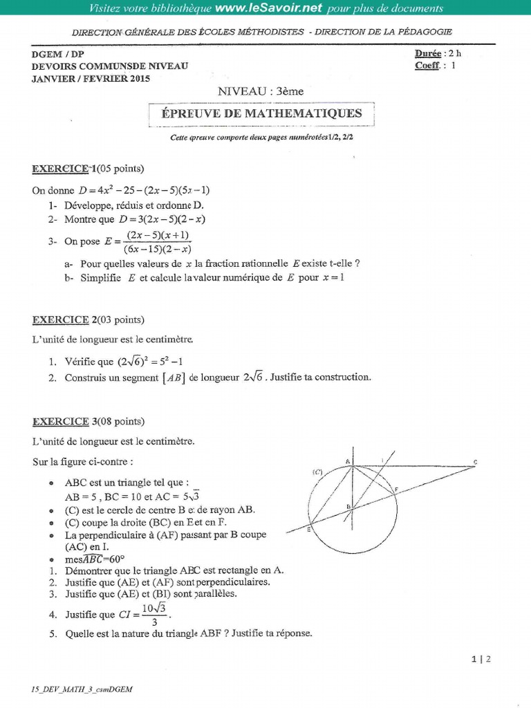 15 Dev Math 3 Csmdgem | PDF