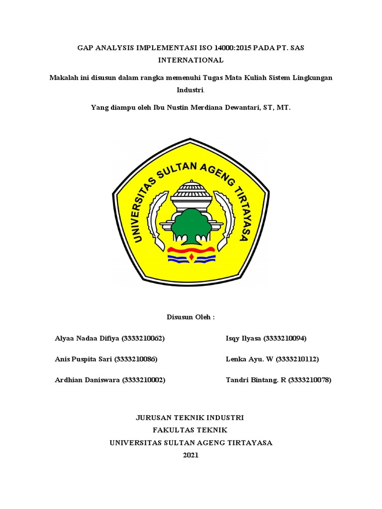Prgrs - GAP ANALYSIS IMPLEMENTASI ISO 14000 | PDF