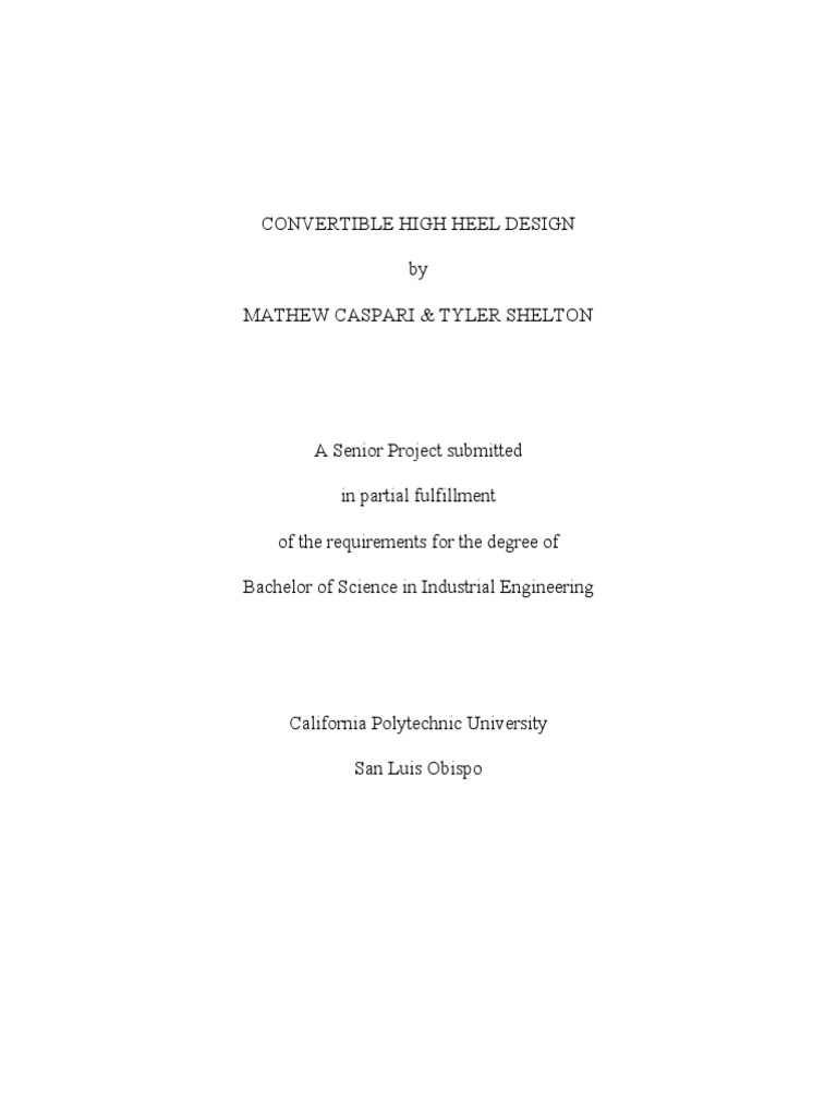 Convertible High Heel Design Solutions | PDF | Shoe | Foot