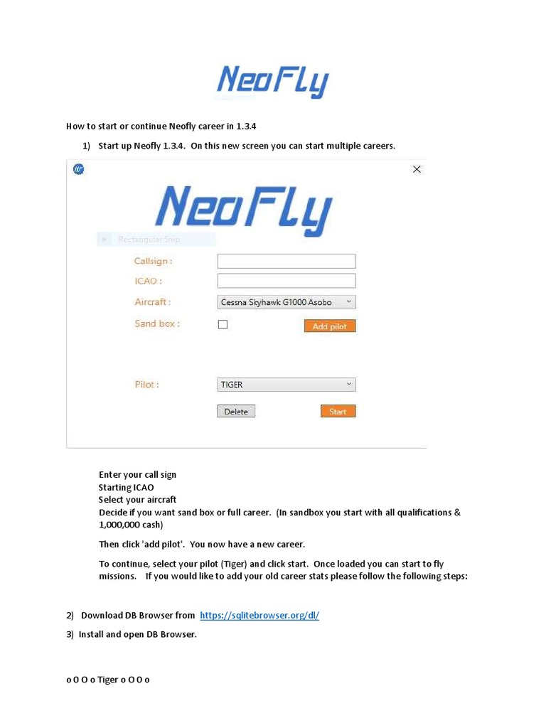Neofly 1.3.4 Guide | PDF