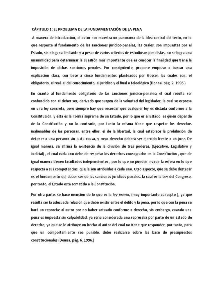 Teoría Del Delito y de La Pena, Edgardo Alberto Donna | PDF | Castigos ...