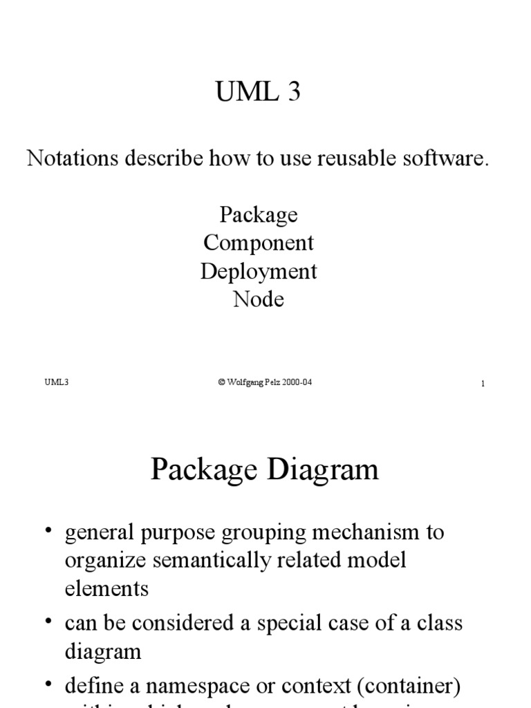 Notations Describe How To Use Reusable Software. Package Component Deployment Node | PDF ...