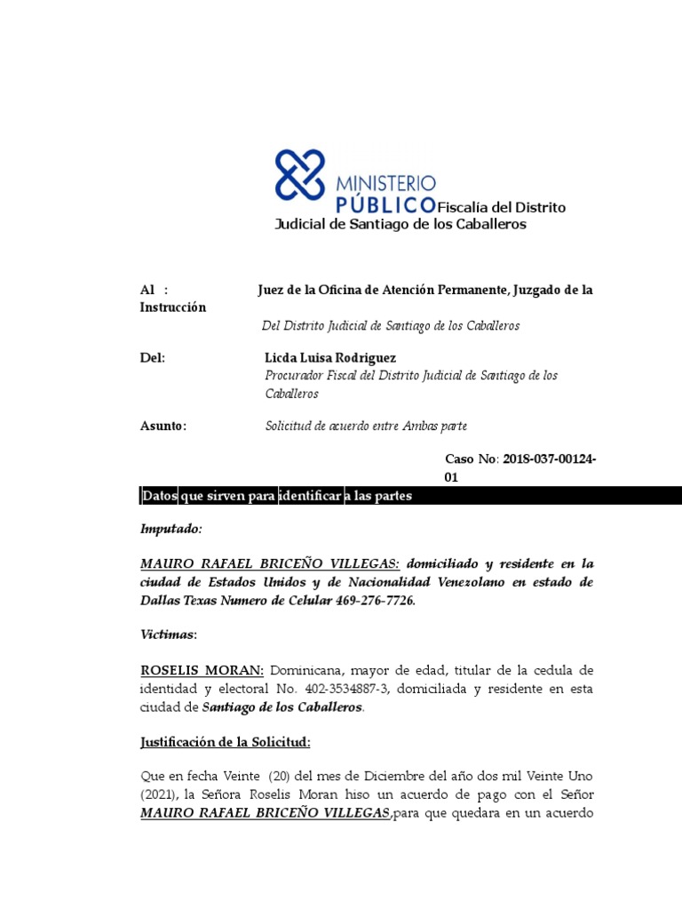 Solicitud de Orden de Arresto | PDF