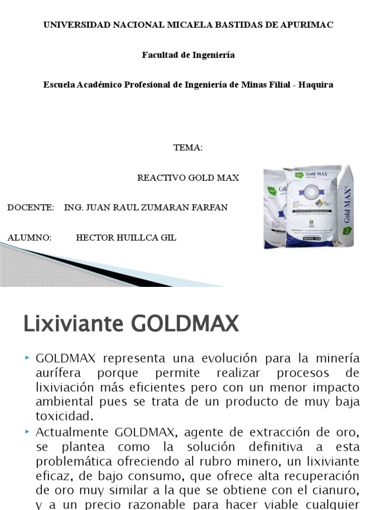 Gold Max | PDF | Oro | Materiales