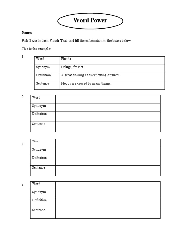 Vocabulary Building For Handout | PDF