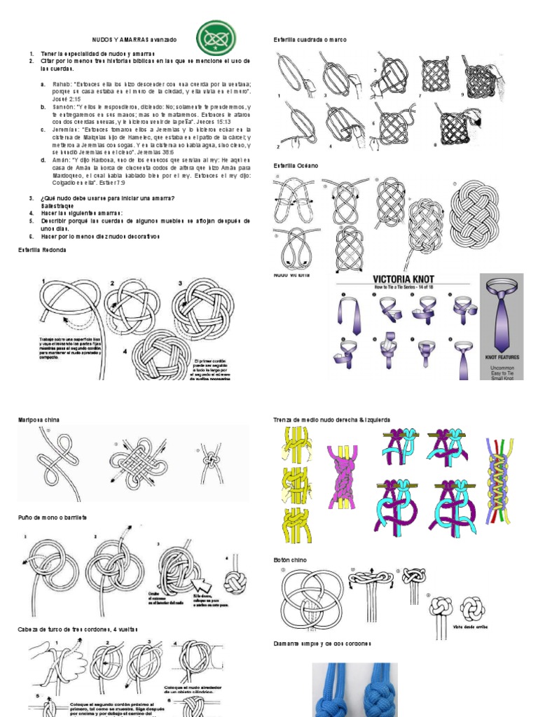 Especialidad de Nudos y Amarras Avanzaddo | PDF | Cuerda | Nudo
