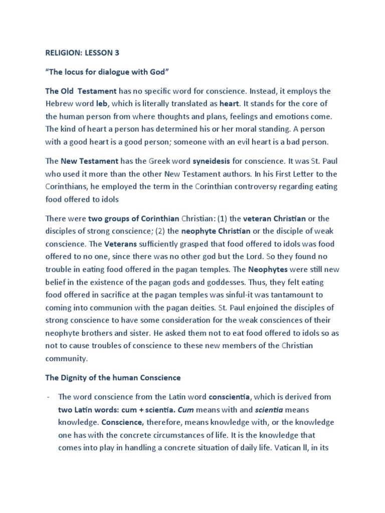 Religion: Lesson 3 "The Locus For Dialogue With God" The Old Testament ...