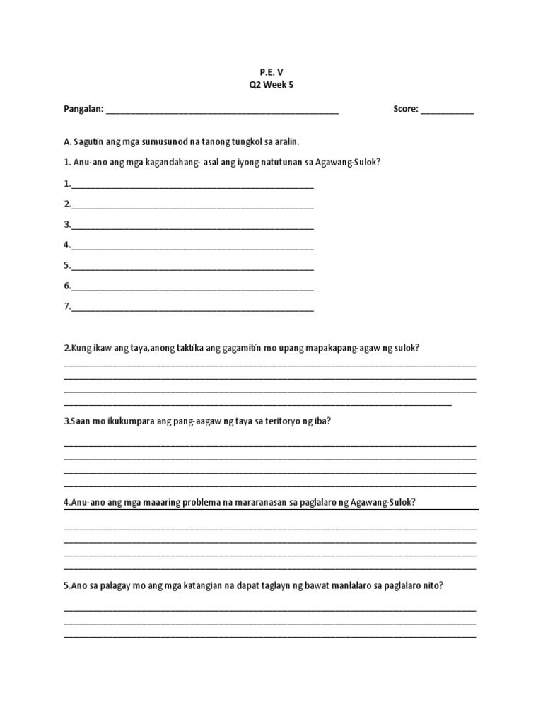 Videp in PE Q2 Week 5 | PDF