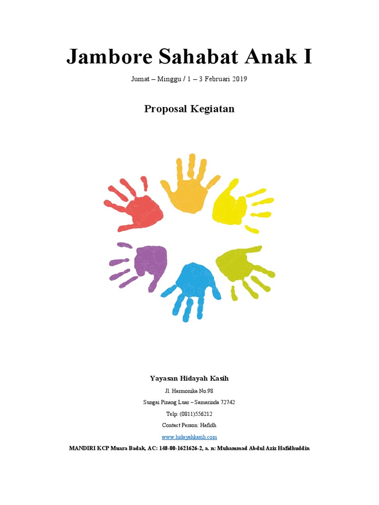 Jambore Sahabat Anak I (Proposal Bu Evi) | PDF