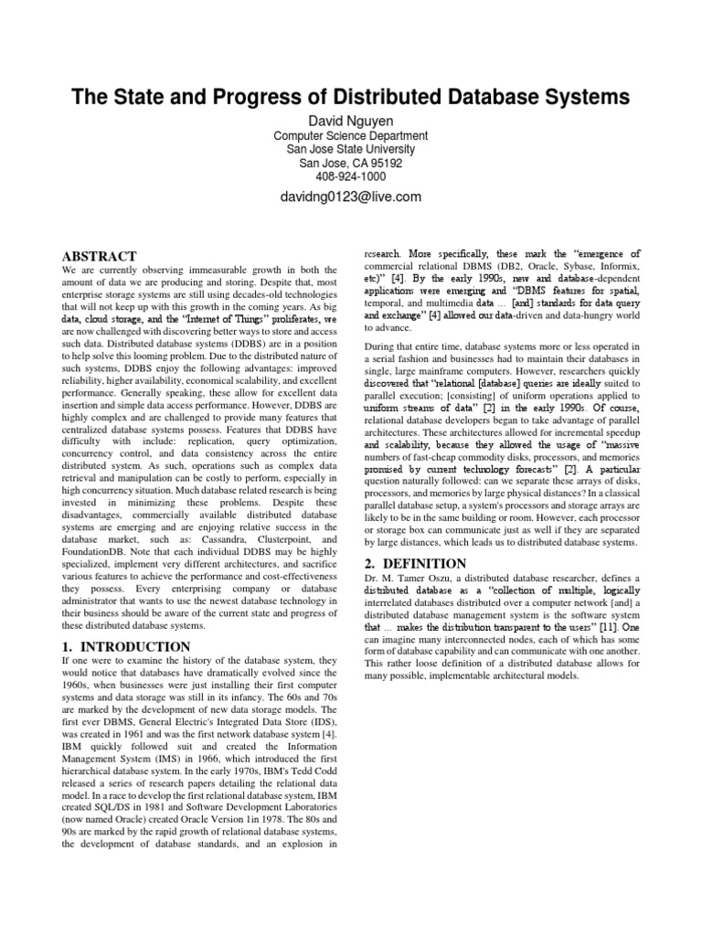 Spanner Google Database System | PDF | Databases | Replication (Computing)