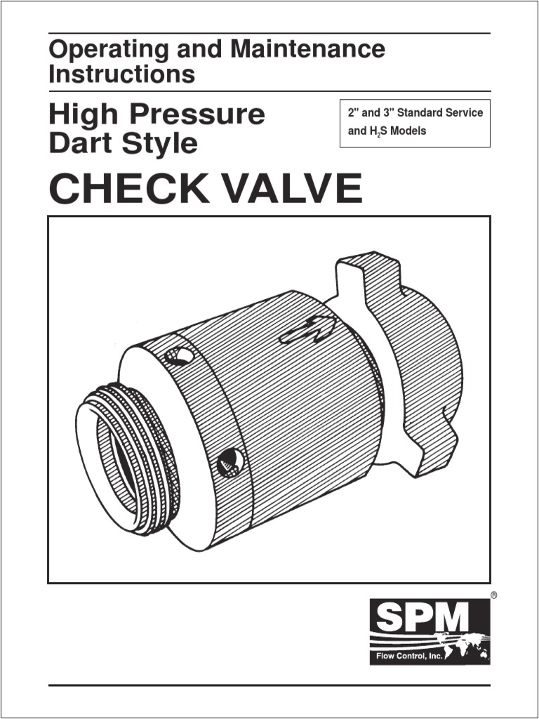 Check Valve: High Pressure Dart Style | PDF | Valve | Leak