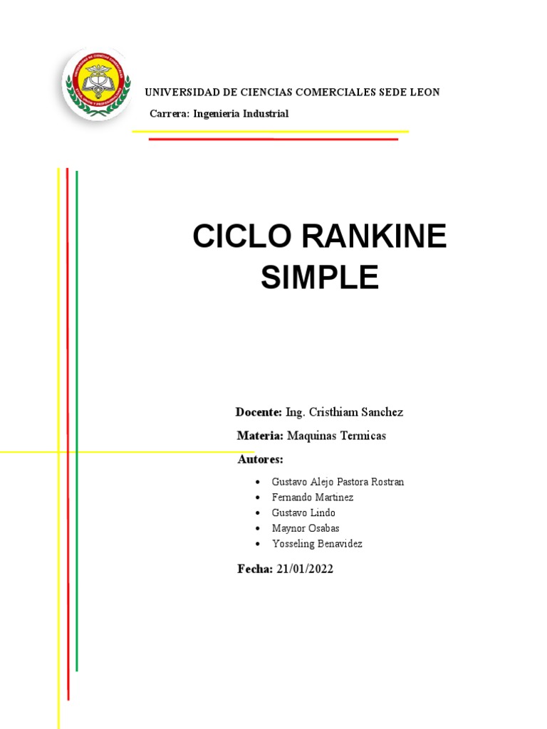 Introducción al Ciclo Rankine Simple | PDF | Gases | Termodinámica