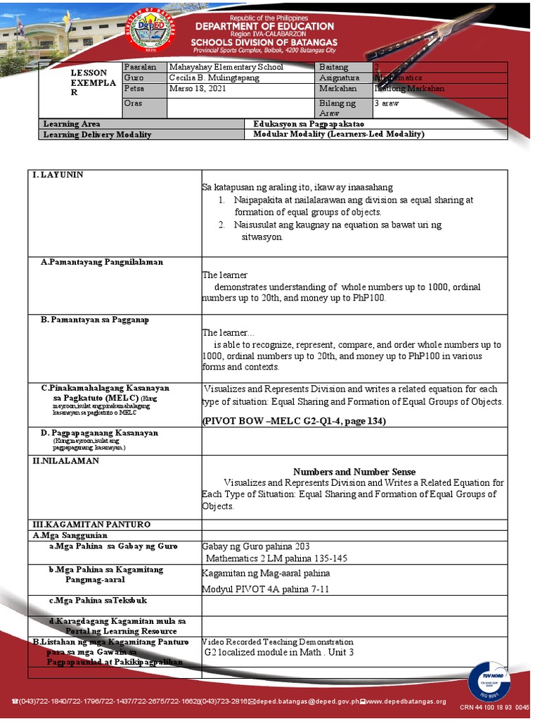 Modular Exemplar Math Real | PDF