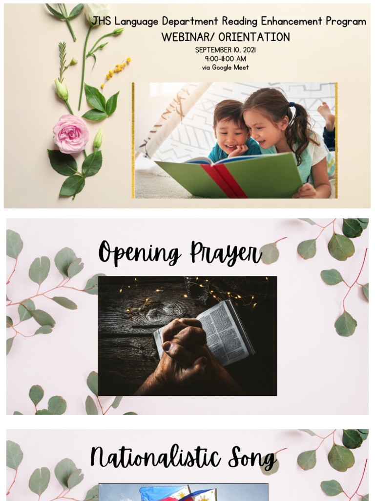 Presentation (Reading Program) | PDF | Foreign Language Studies