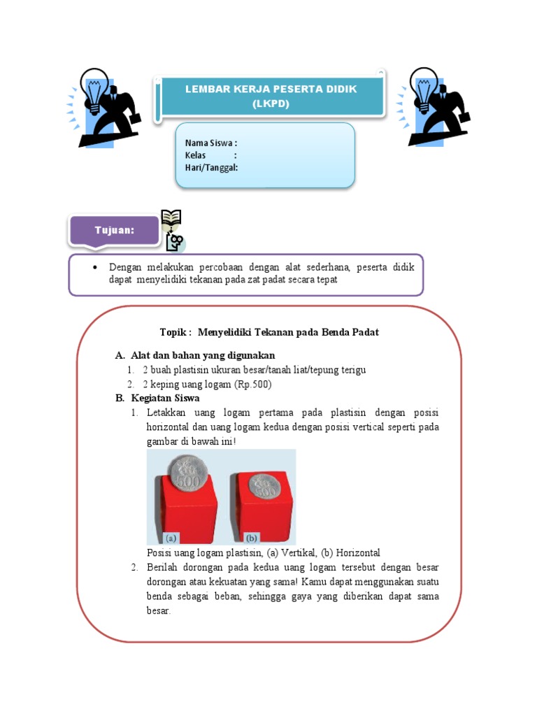LKPD Materi Tekanan Zat | PDF
