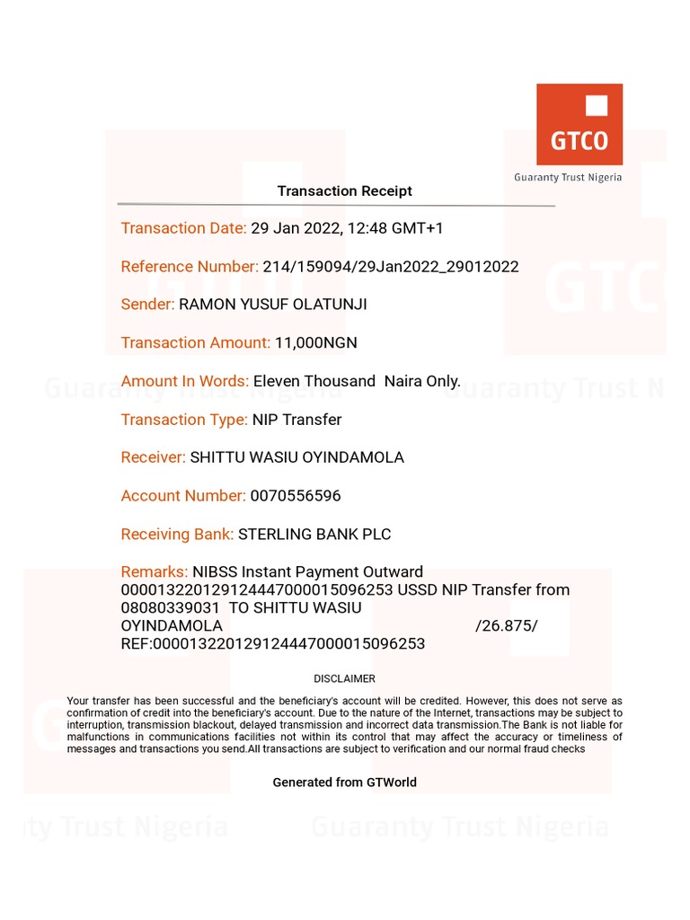 Transaction Date: Reference Number: Sender: Transaction Amount: Amount ...