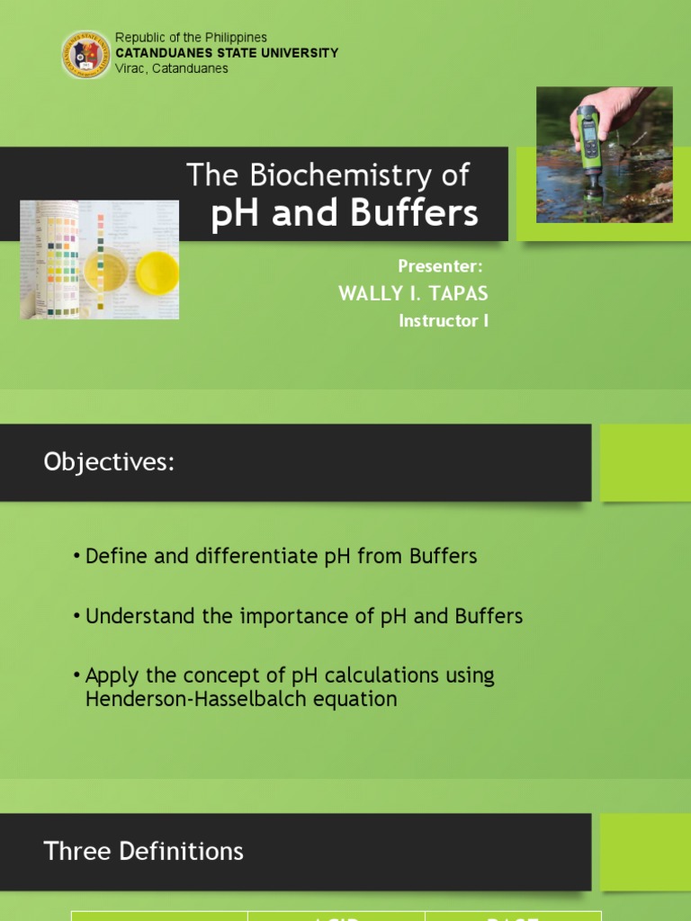 Biochemistry of PH and Buffers | PDF | Buffer Solution | Acid Dissociation Constant