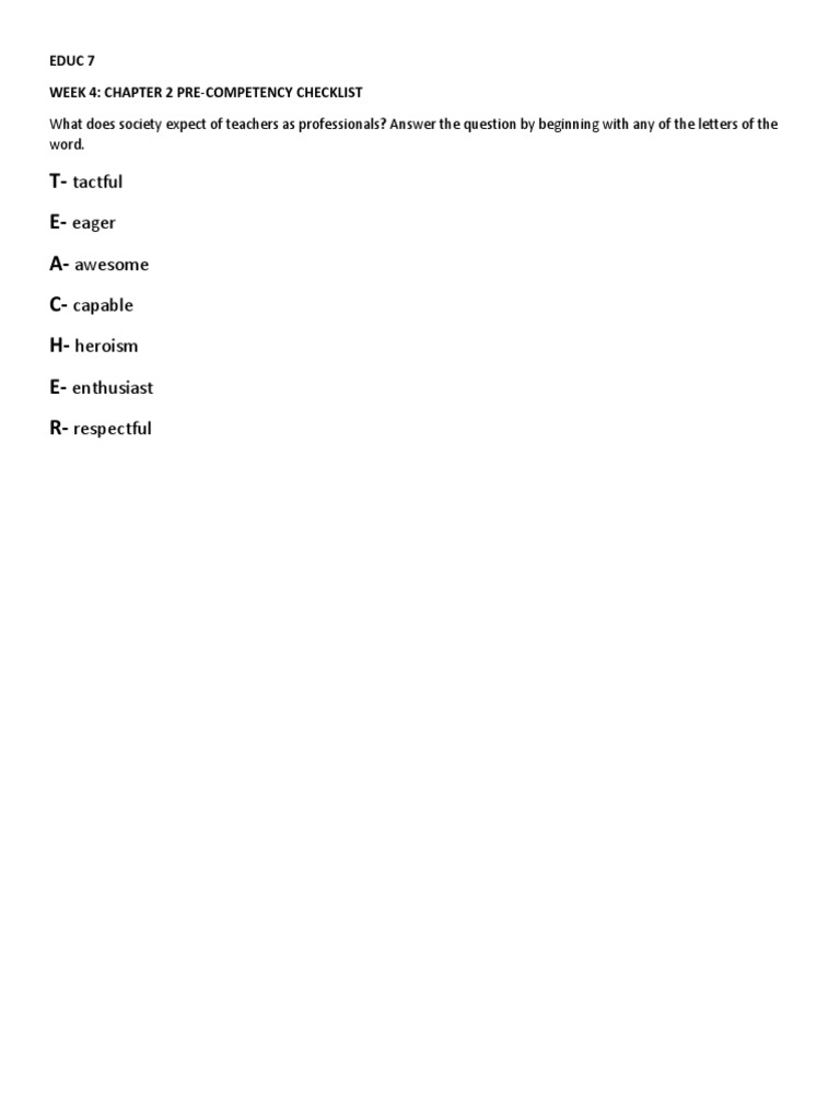 Educ 7 Week 4 Chapter 2 Pre-Com. - Austria, Maria Fe C. Btled 2-A | PDF