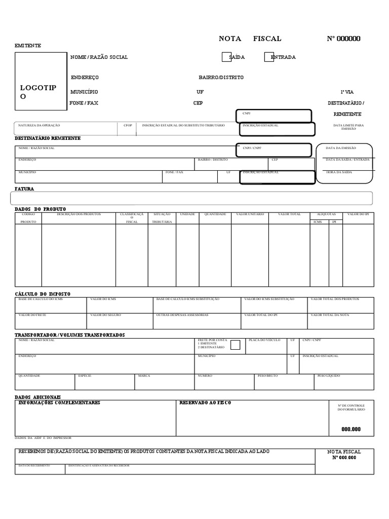 Nota Fiscal P - Edição | PDF | Recibo