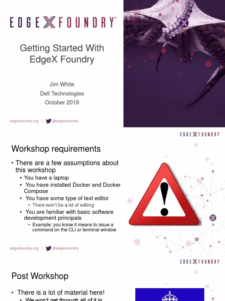 Workshop Getting Started With EdgeX Foundry Jim White Dell Technologies | PDF | Internet Of ...