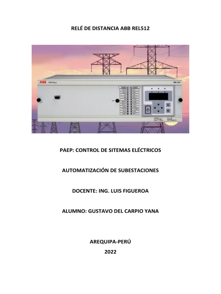 Relé de Distancia Abb Rel512 | Descargar gratis PDF | Relé | Unidad ...