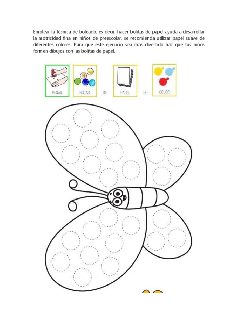 Bolear papel para niños preescolar | PDF