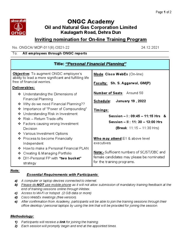 ONGC Academy: Oil and Natural Gas Corporation Limited Inviting ...