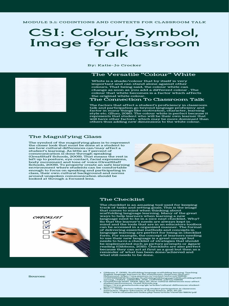 Csi Colour Symbol Image For Classroom Talk | PDF | Learning ...