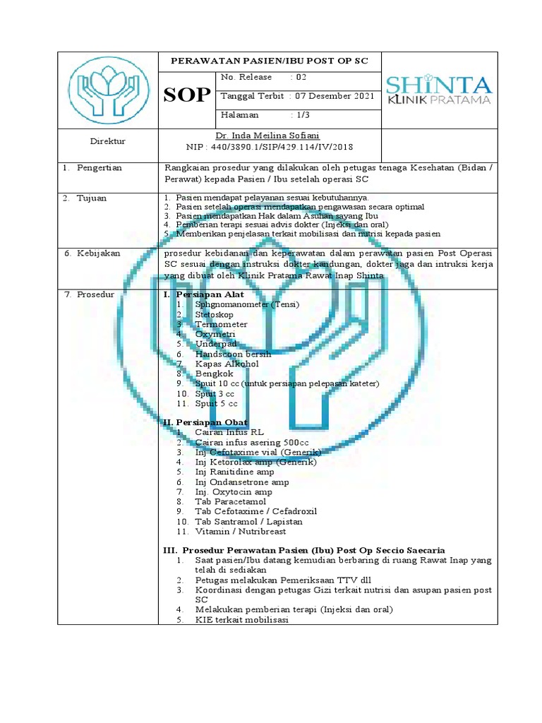 Santramol dalam Perawatan Pasien SC | PDF